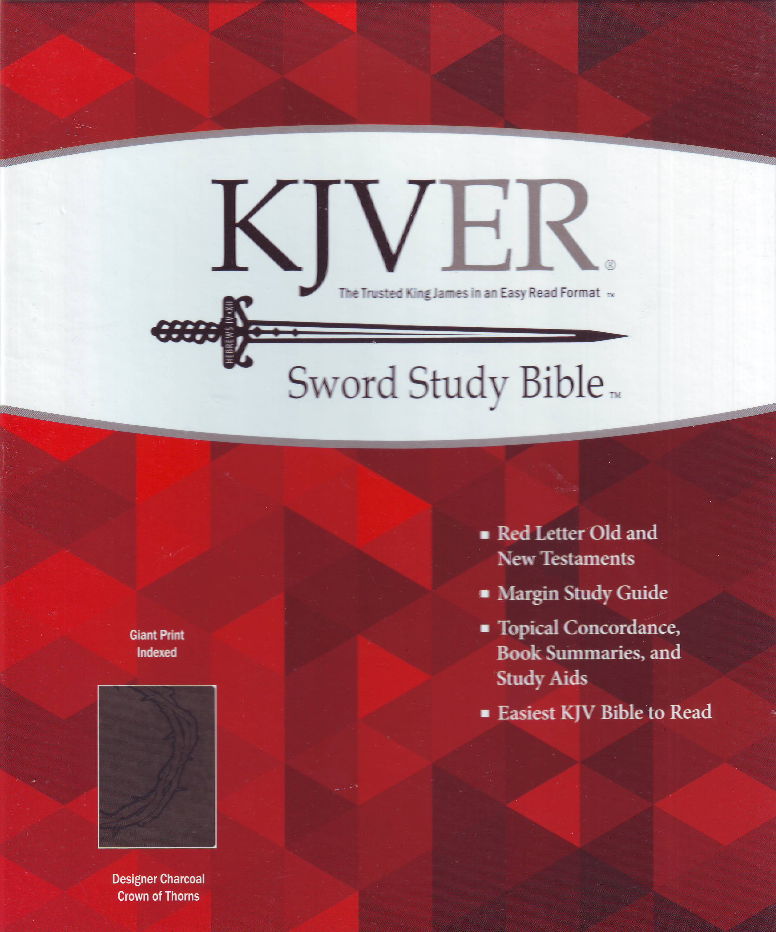 KJVER, Easy Read Sword Study Bible, Giant Print Endexed Charcoal ...