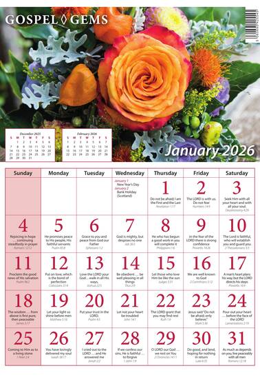 Calendar 2026 - Gospel Gems (pack of 10), .: Other | ICM Books
